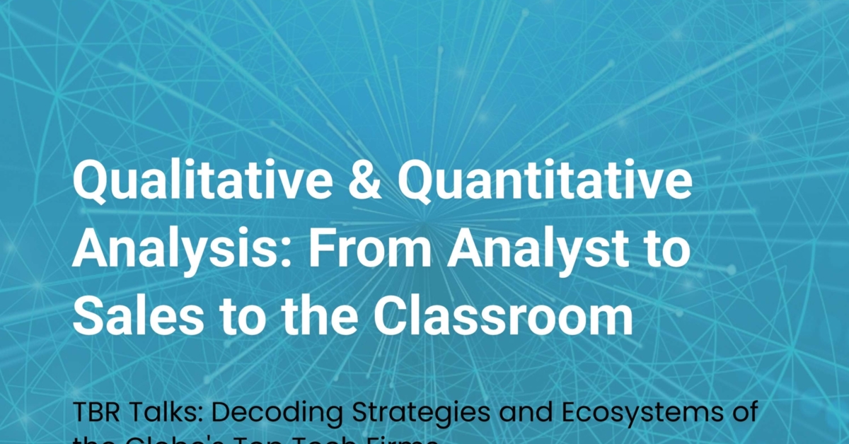 Qualitative & Quantitative Analysis: From Analyst to Sales to the ...